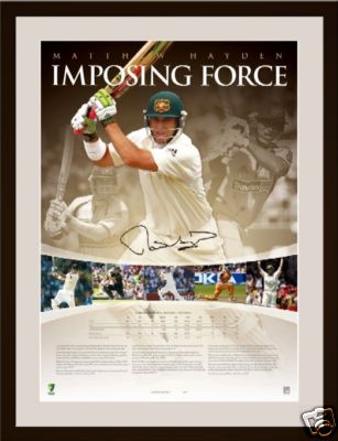 Matthew Hayden signed limited edition lithograph - Pro Sports Memorabilia