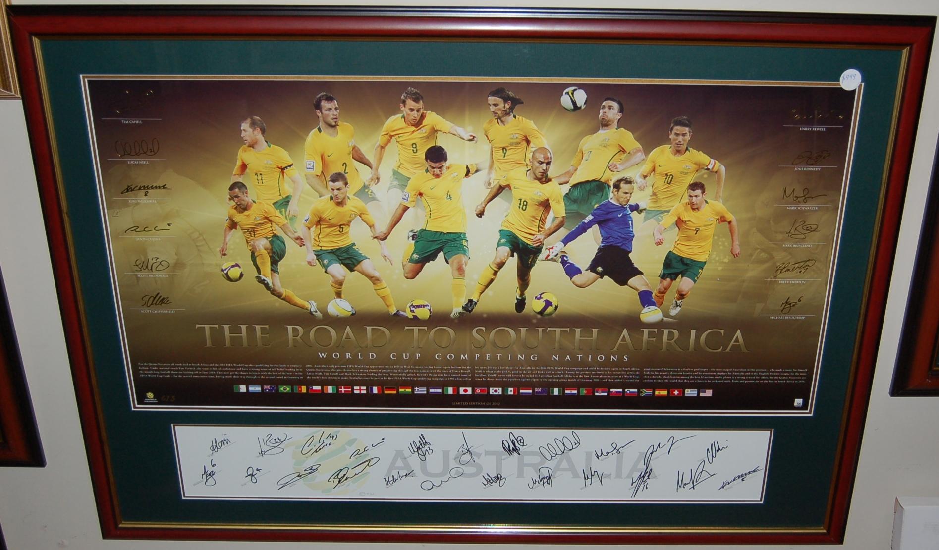 Socceroos Squad signed & framed limited piece - Pro Sports Memorabilia