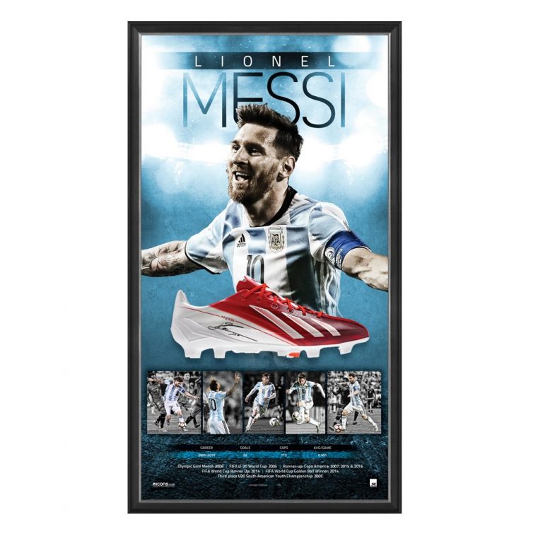 Lionel Messi – Deluxe Signed Boot Display - Pro Sports Memorabilia