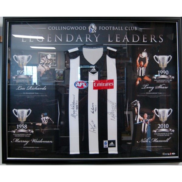 Collingwood Magpies - Signed & Framed Legendary Leaders Limited Edition ...