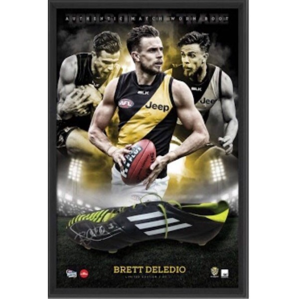 Richmond Tigers - Brett Deledio Signed & Framed Match Worn Boot - Pro ...